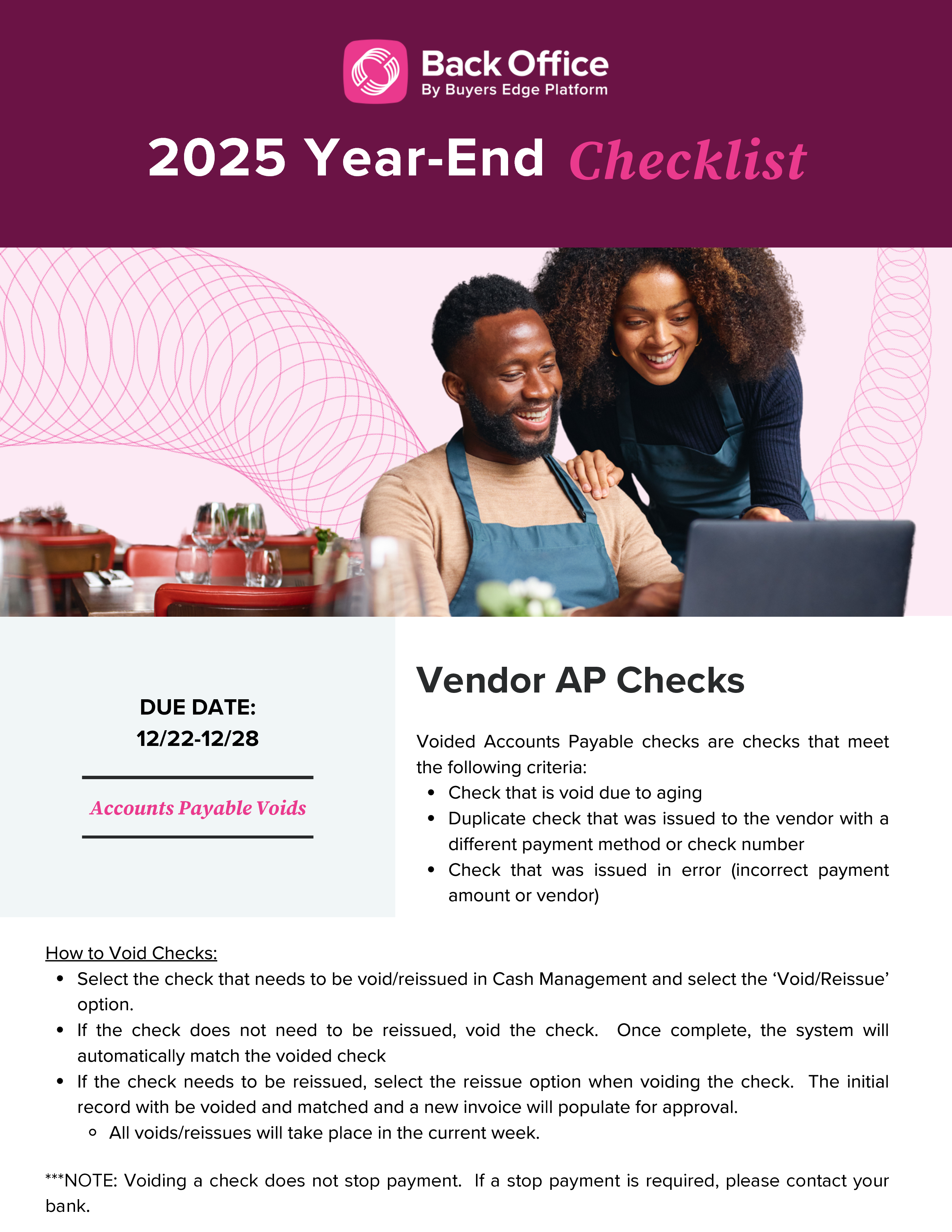 2025 Year-End Vendor AP Checks Document – Back Office